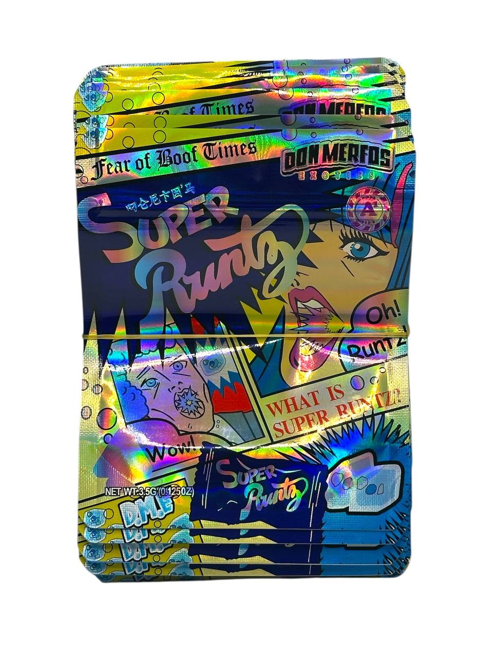 50-Pack Super Runty Girl 3.5g Mylar Storage Bags – Limited Edition ...