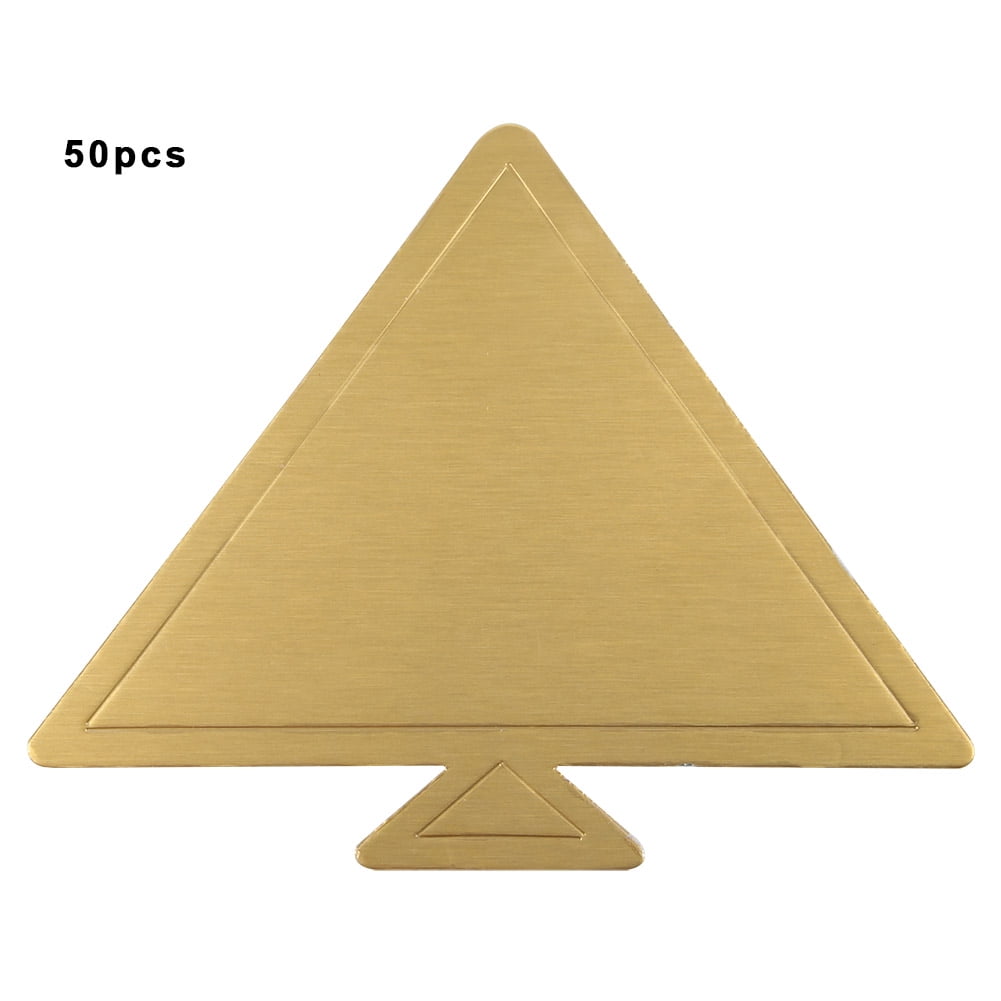 50 Pack Triangular Gold Mousse Cake Boards, Cardboard Cupcake Dessert ...