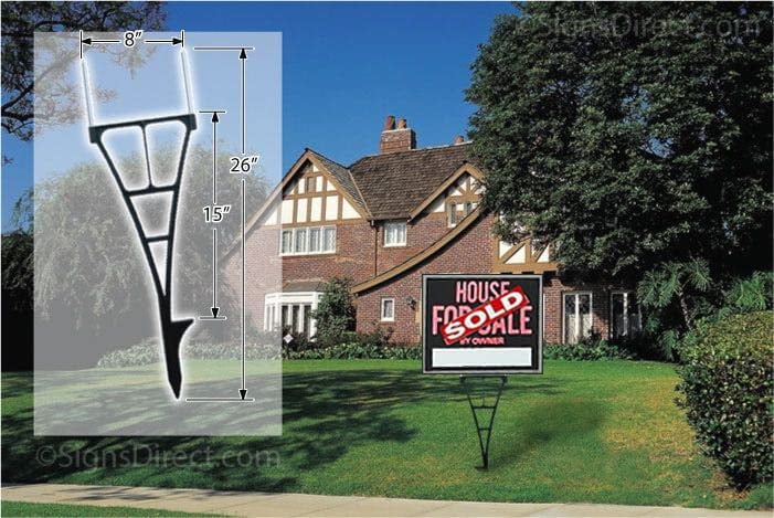 50-Pack USA Yard Sign Spider Stakes - Use Outdoors with 4mm Corrugated ...