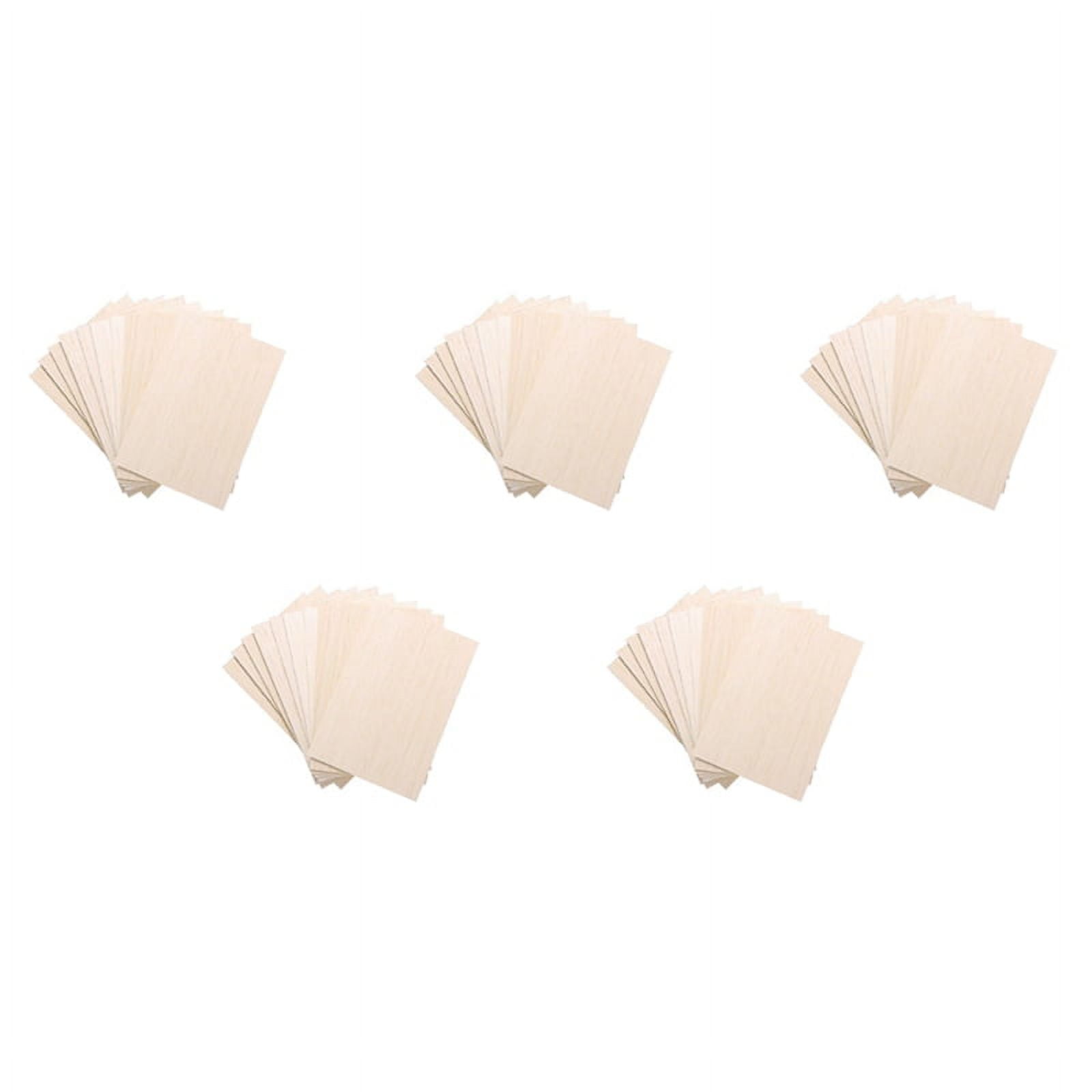 50 Pack Unfinished Wood Sheets,Balsa Wood Thin Wood Board for House ...