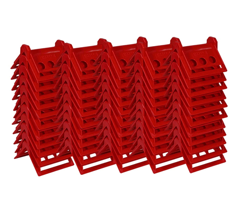 (50 Pack) V Shaped Board 4" Red Plastic Corner Edge Protectors for ...