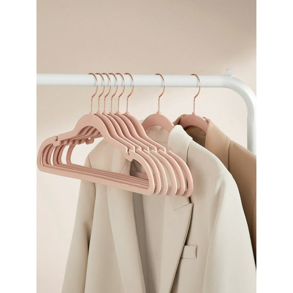 50 Pack Velvet Non-Slip Coat Hangers - Space-Saving Closet Hangers with ...