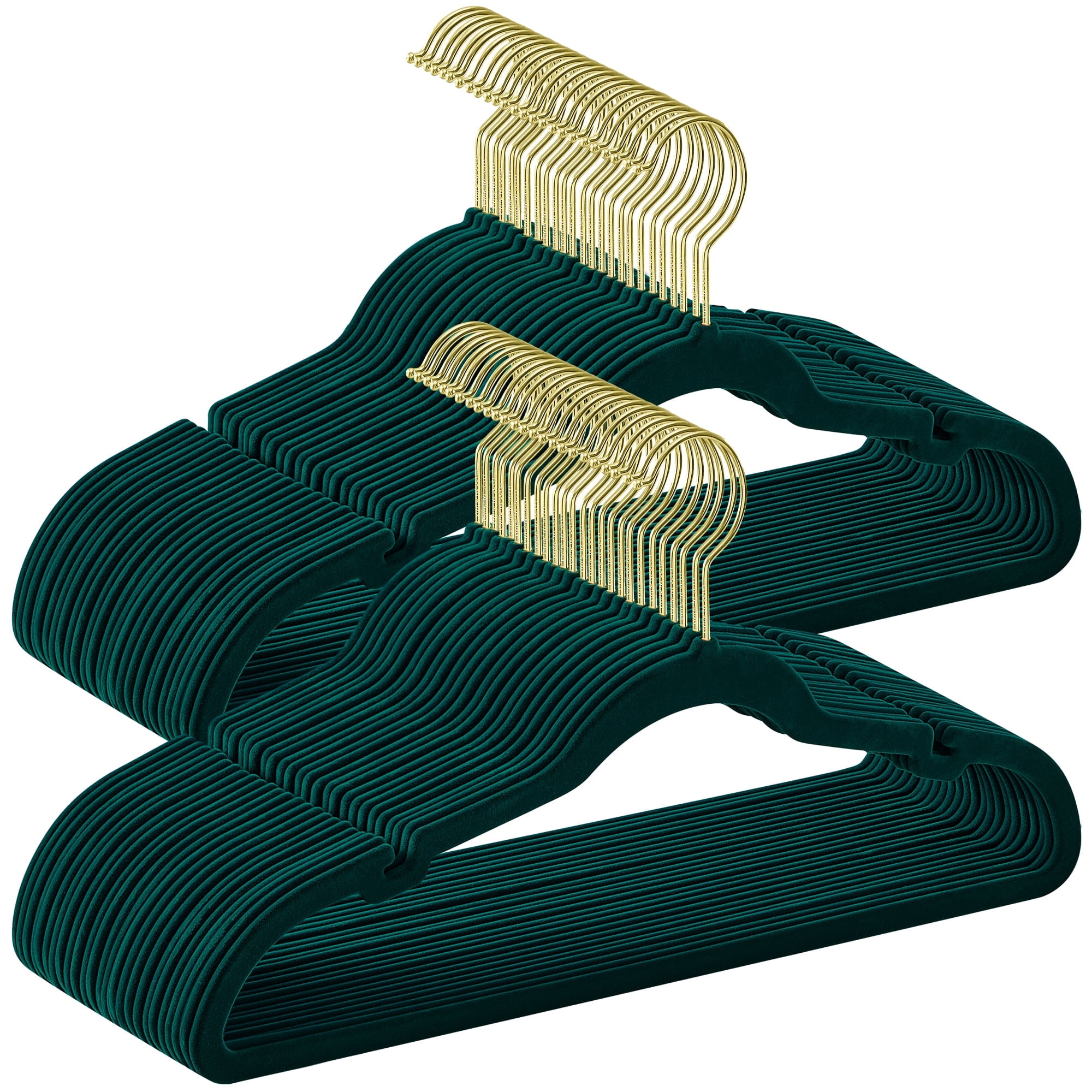 50-Pack Velvet Non-Slip Hangers with 360° Swivel Hook, Pants Bar ...