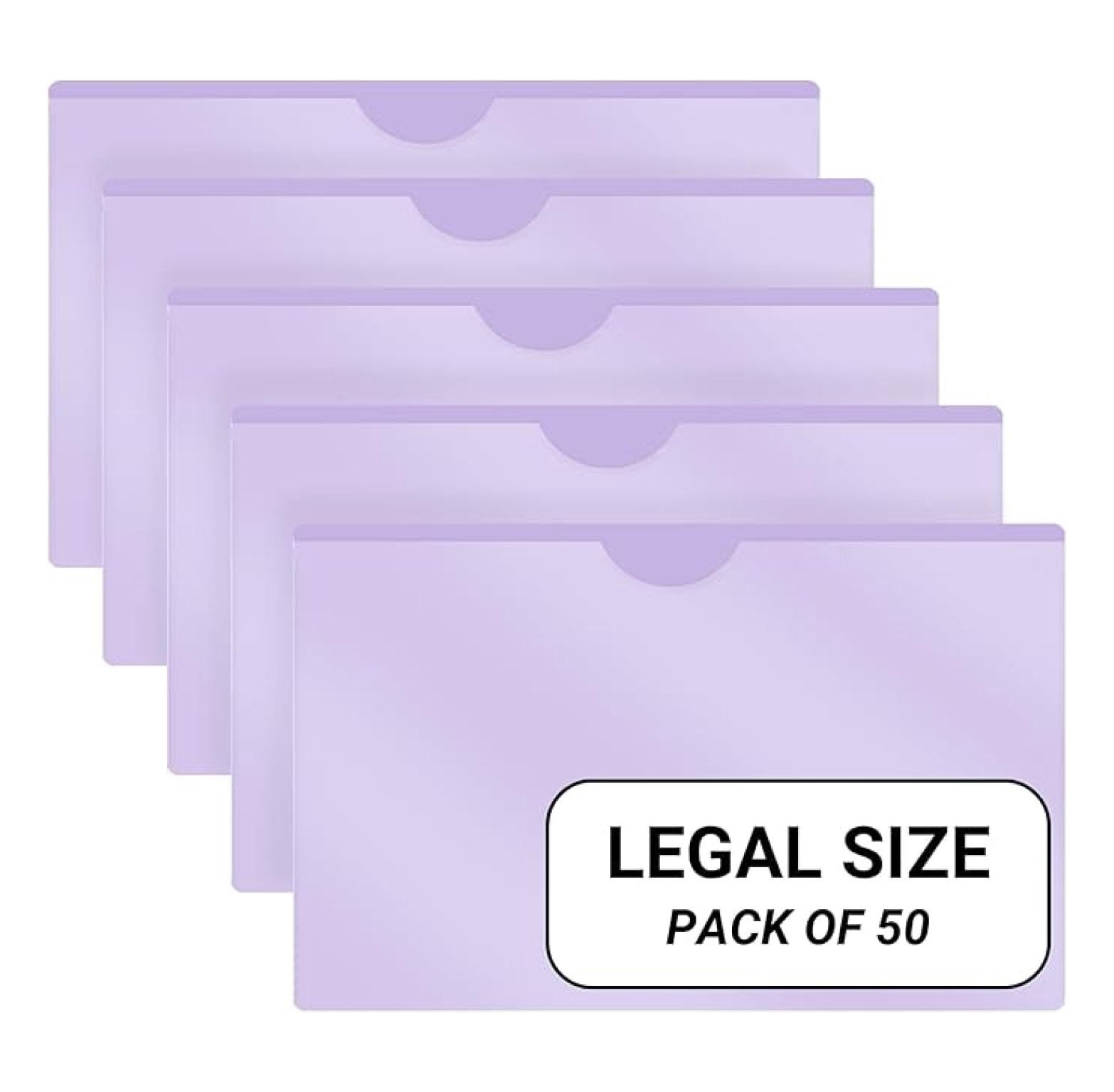 - 50 Pack, Vinyl Plastic Pocket File Folders Closed Sides, Legal Size ...