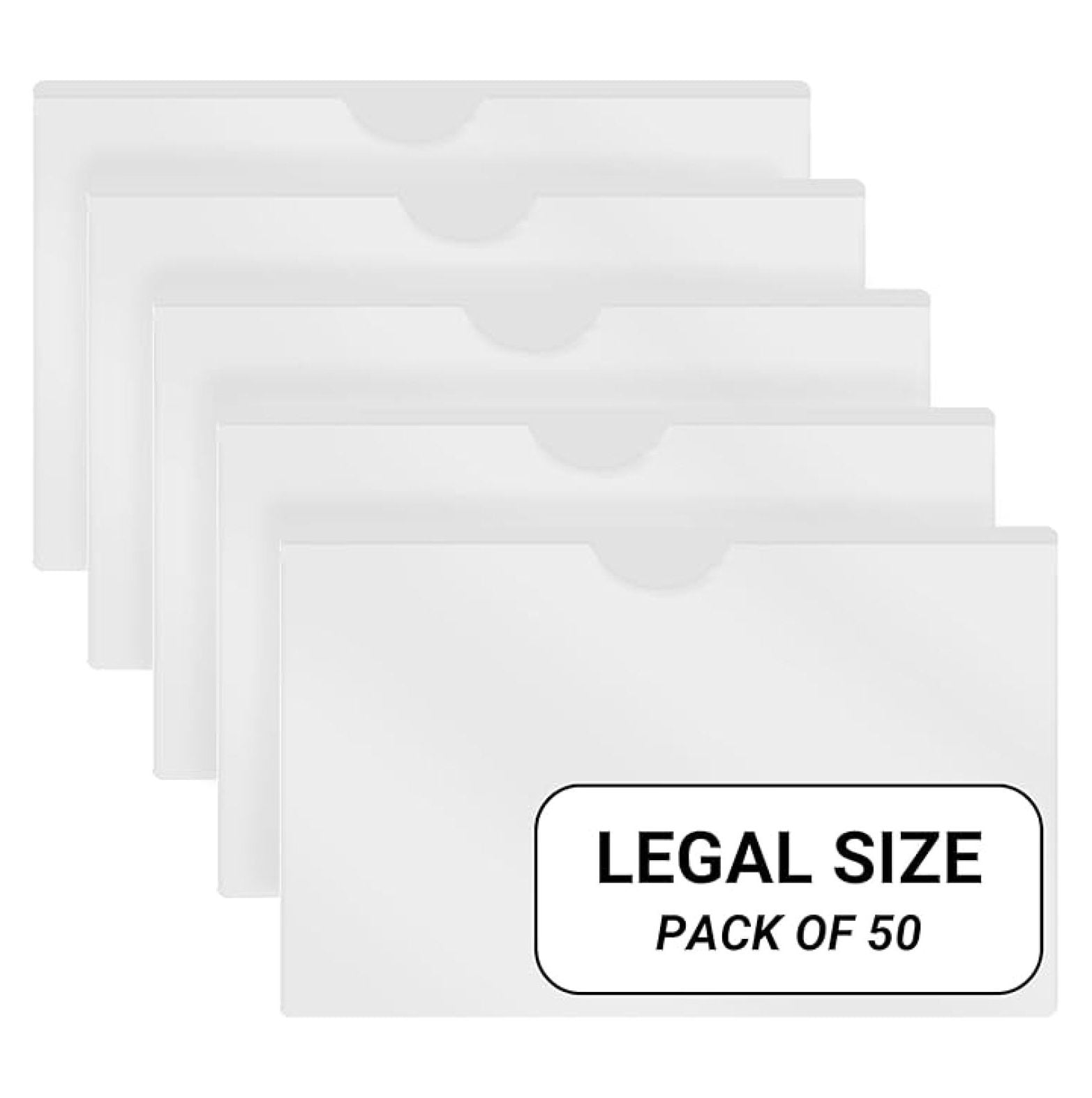 - 50 Pack, Vinyl Plastic Pocket File Folders Closed Sides, Legal Size ...