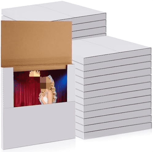 50 Pack Vinyl Record Shipping Boxes 12.5" x 12.5" x 1" White Vinyl ...