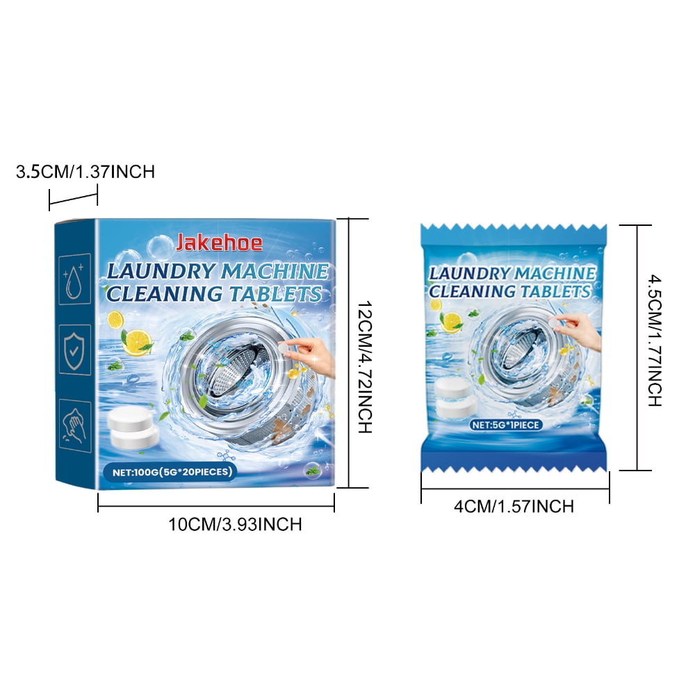50-Pack Washing Machine Cleaner Tablets Effervescent Laundry Washer ...
