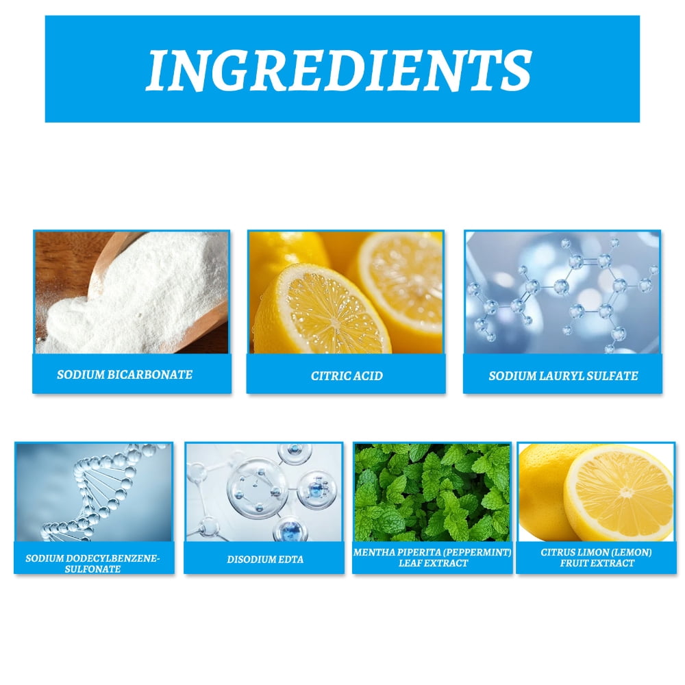 50-Pack Washing Machine Cleaner Tablets Effervescent Powder Removes ...