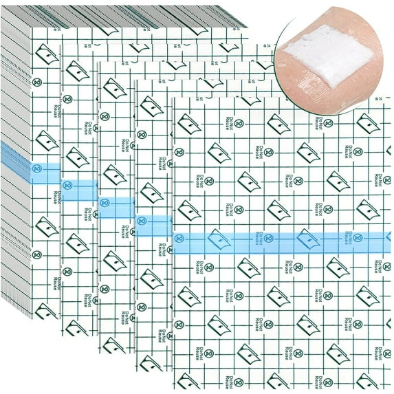 50 Pack Waterproof Shower Bandages - 6x8 Inch Transparent Adhesive ...