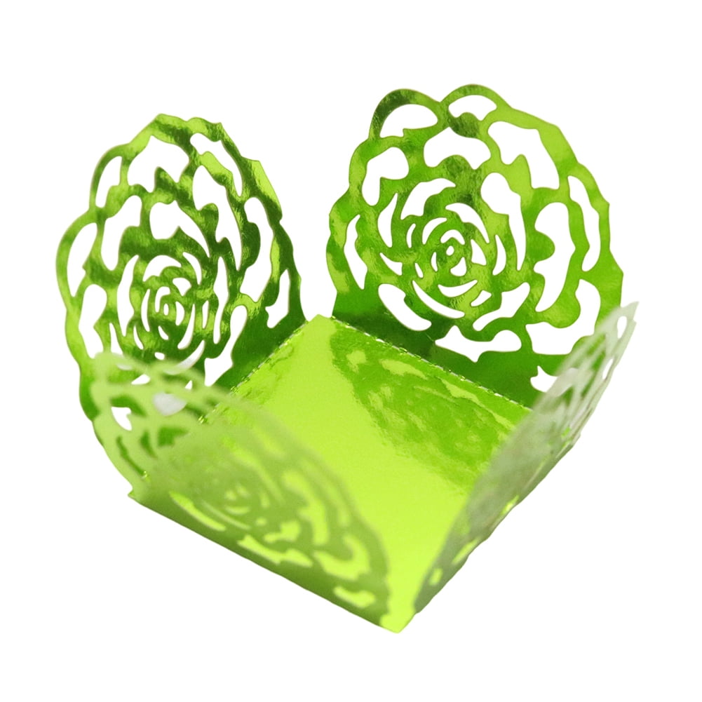 50 Pack Wedding Chocolate Boxes Cupcake Wrappers Paper Decorative Boxes ...