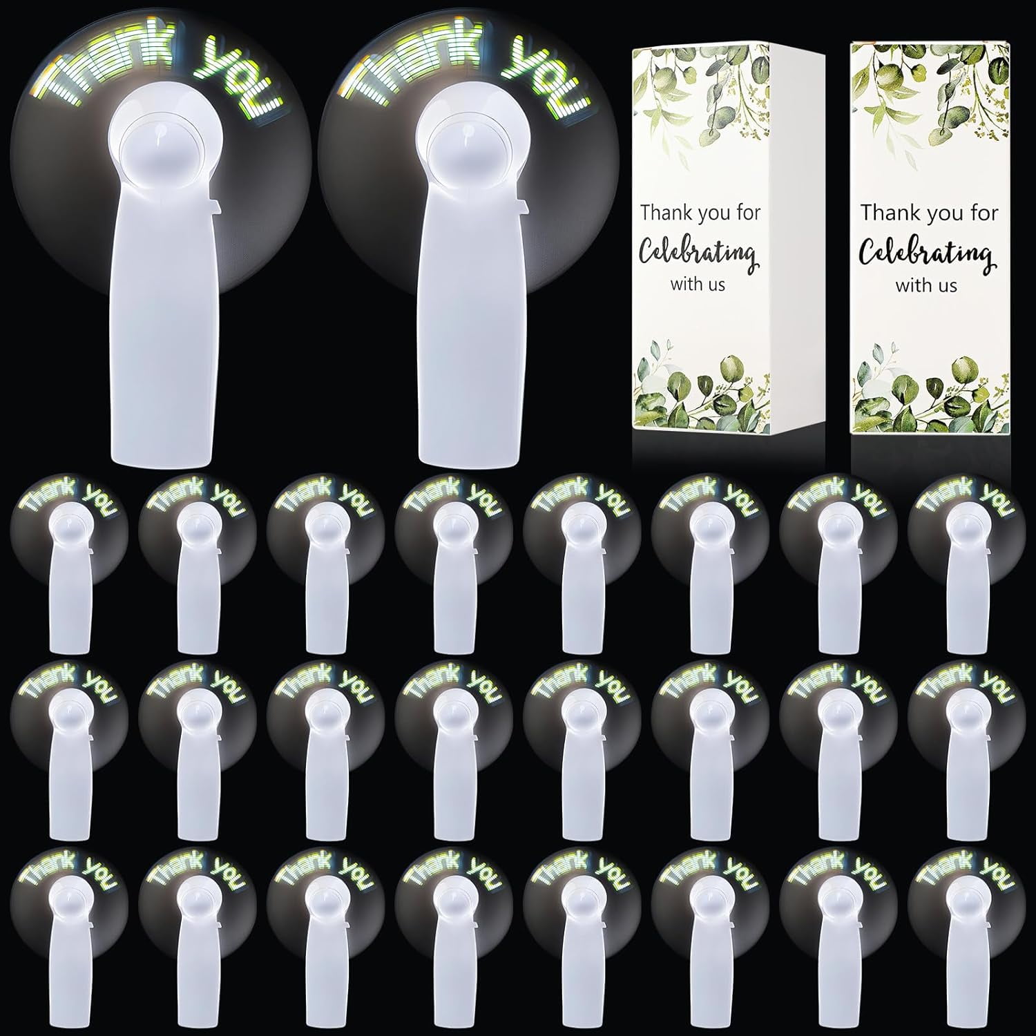 50 Pack Wedding Portable Mini Handheld Battery Powered Fans Gift for ...