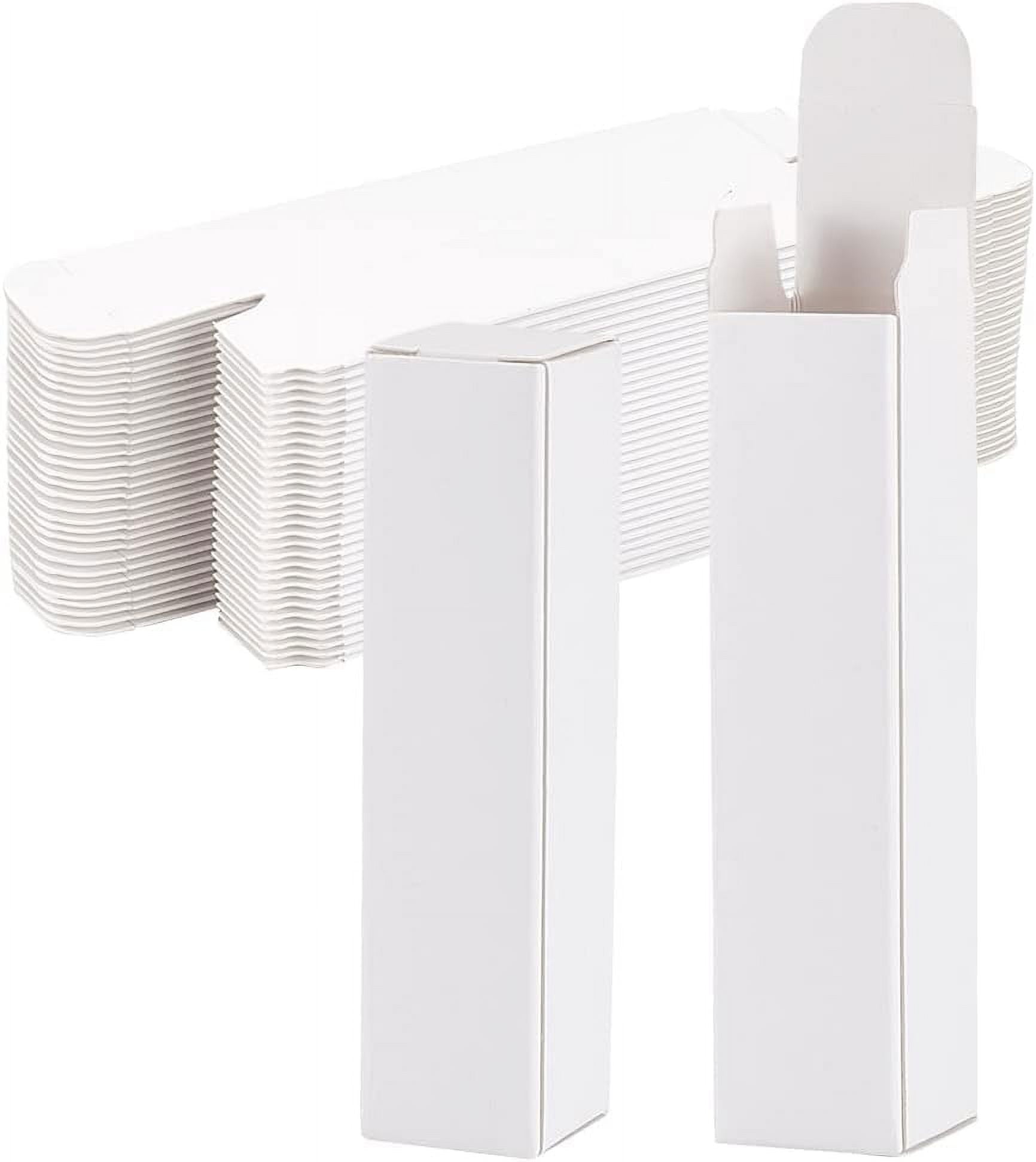 50 Pack White Lipstick Case 0.8x0.8x3.4 Inch Paper Essential Oil ...