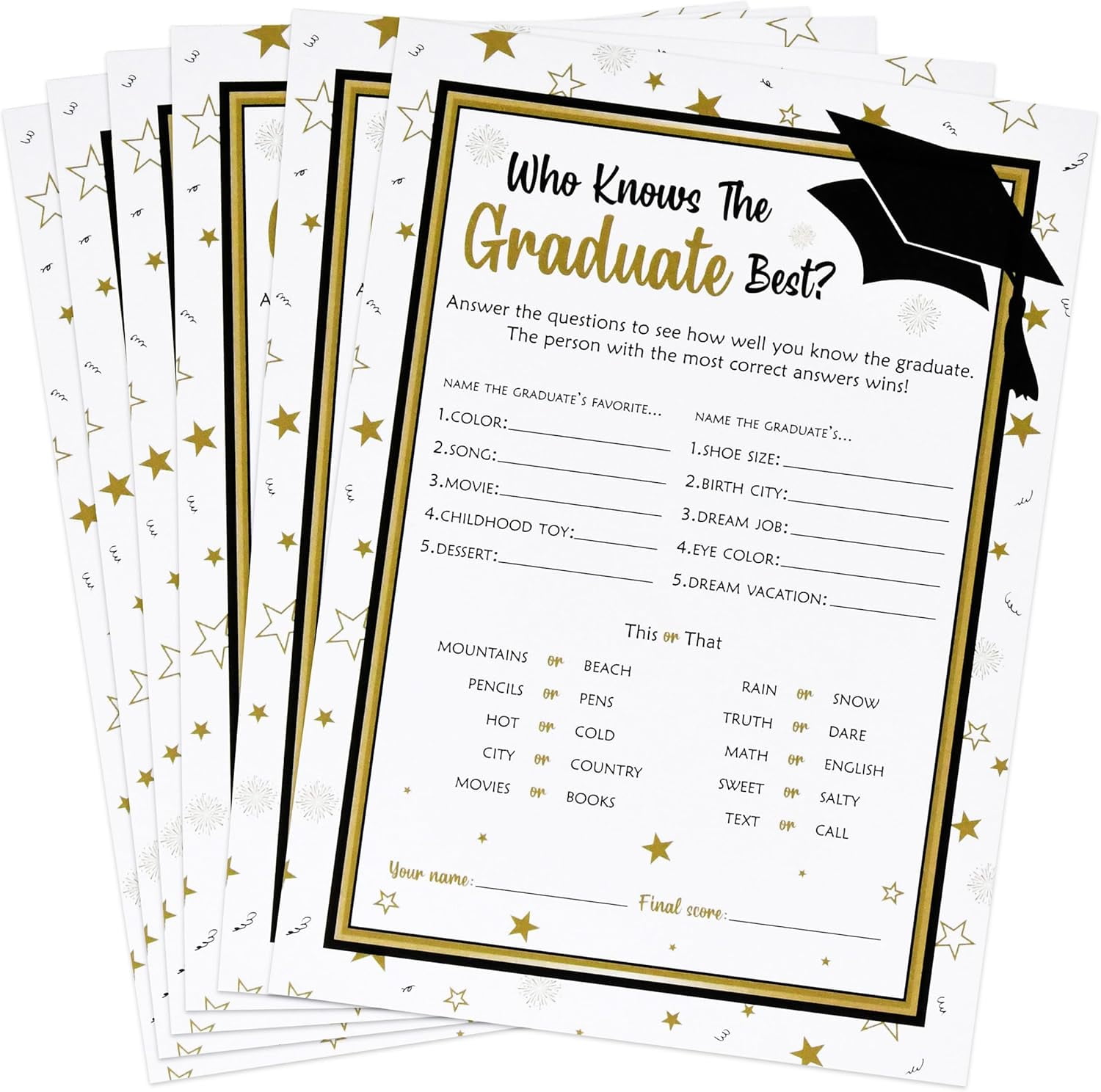 50 Pack Who Knows Graduate Best Graduation Cards Class of 2025 Grad ...
