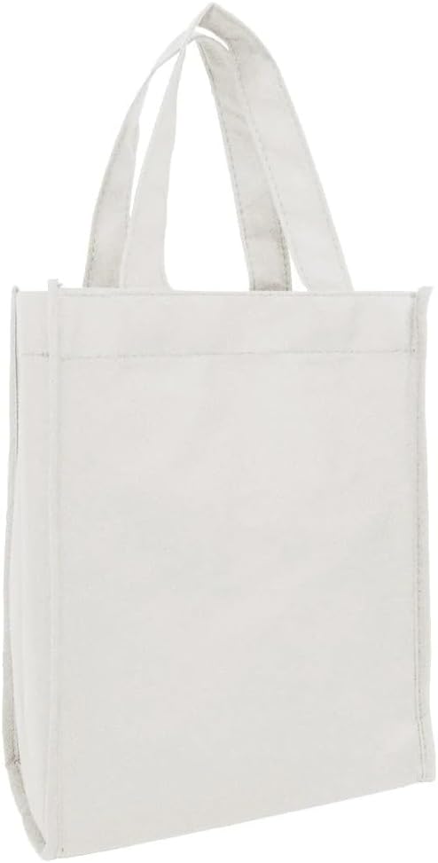 50 Pack Wholesale Non Woven Lightweight Reusable Tote Bags - 8" x 10" x ...