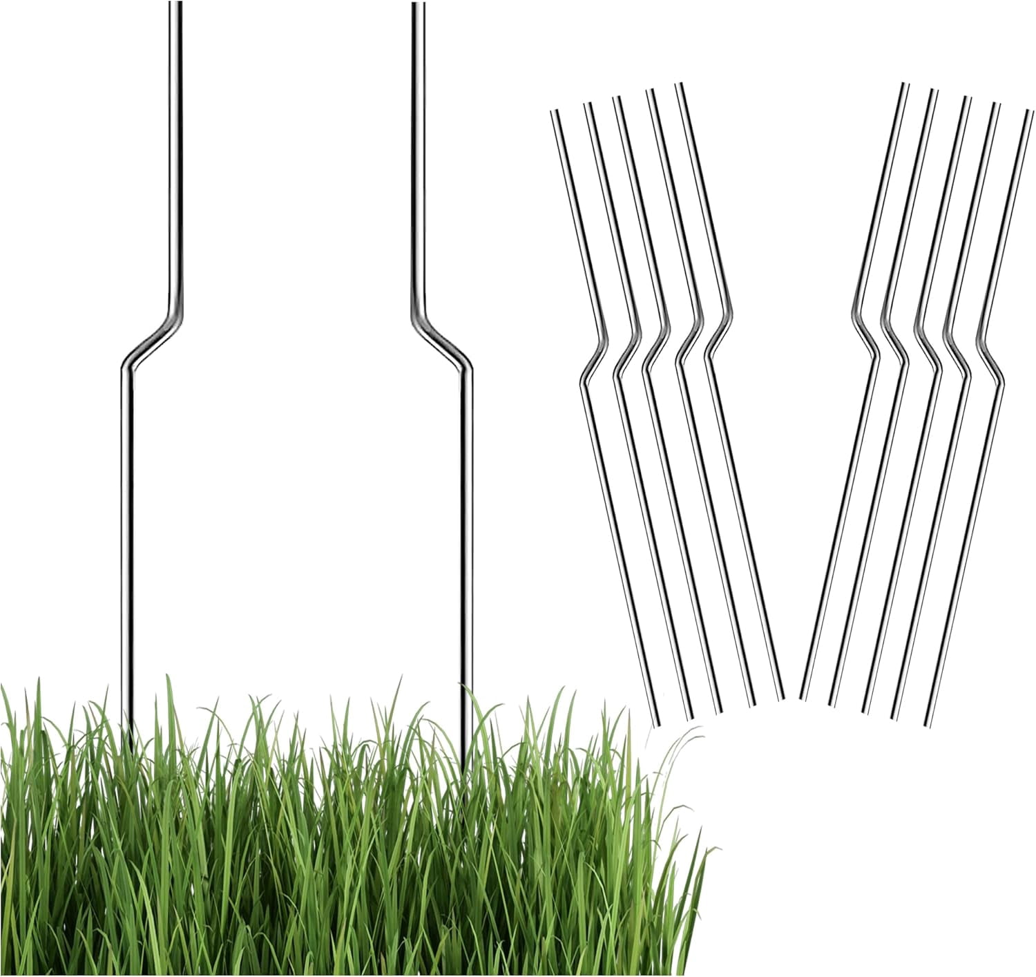 50 Pack Yard Sign Stakes - 12-Inch Metal Yard Sign Holder, Heavy Duty 9 ...