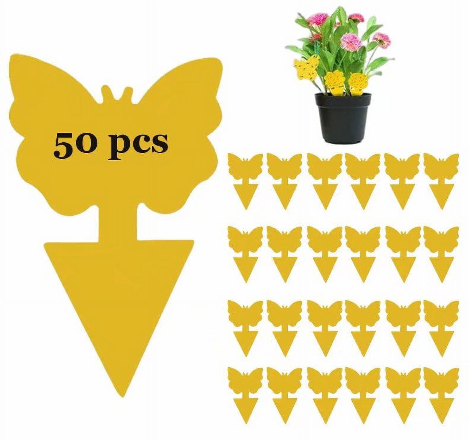 Walmart 50 Pack Yellow Sticky Traps, Indoor/Outdoor Insect Catcher, UV ...