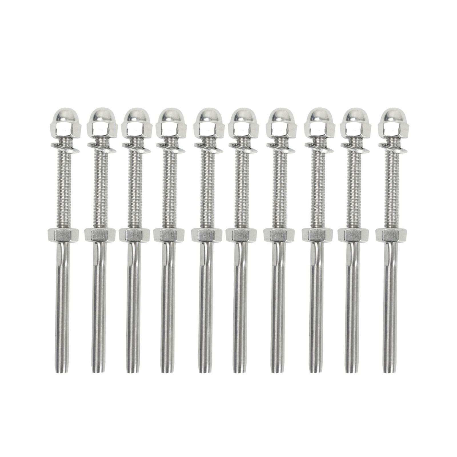 50 Pack for 1/8″ Cable Railing Swage Threaded Stud Tension End Fitting ...