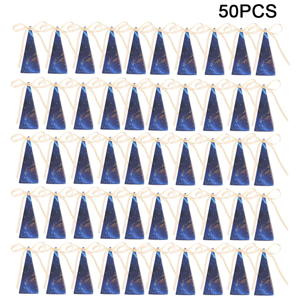 50-Pack for Wedding, Birthday & Party Favors Dark Blue Triangle Candy ...
