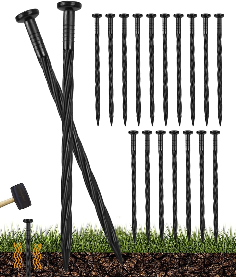 50 Pack of 8-inch Plastic Landscape Edging Spikes are Perfect for ...