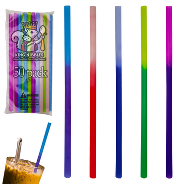 Avant Grub 7.75 in. Multi-Color Blacklight Neon Drinking Straws, 300 Pk ...