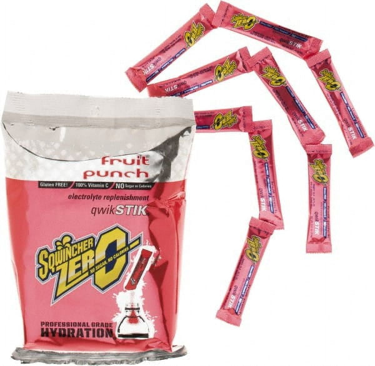 50 Packets Sqwincher Sugar Free Fruit Punch Flavor Drink Mix, Makes 20 ...