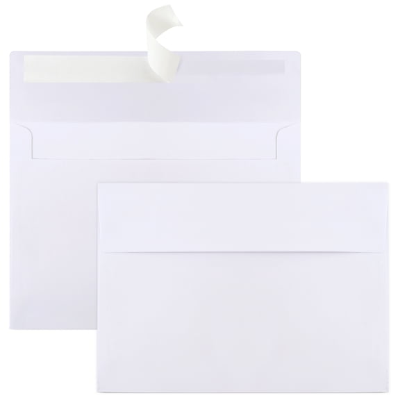 50-Pack 5x7 Self-Seal Envelopes, A7 White Printable Envelopes for ...