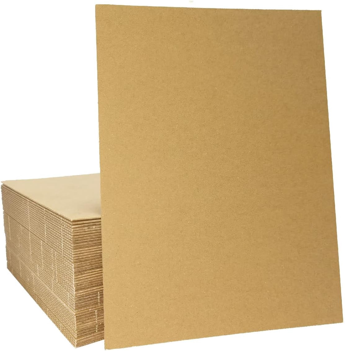 50 Packs 8x10 Inch Corrugated Cardboard Sheets, Premium Brown Kraft ...