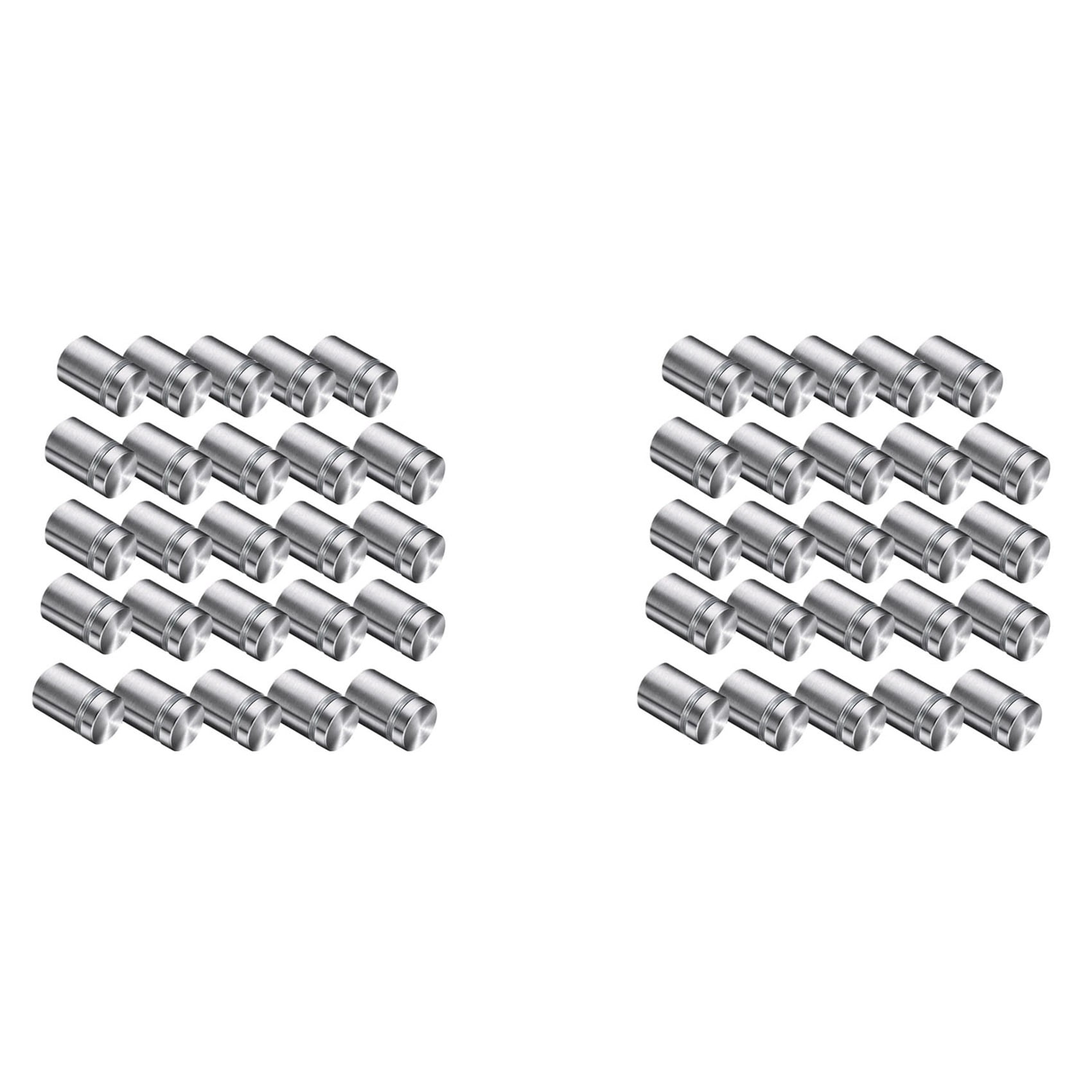 50 Packs Advertising Screws Standoff Mounts Glass Acrylic Nail for ...