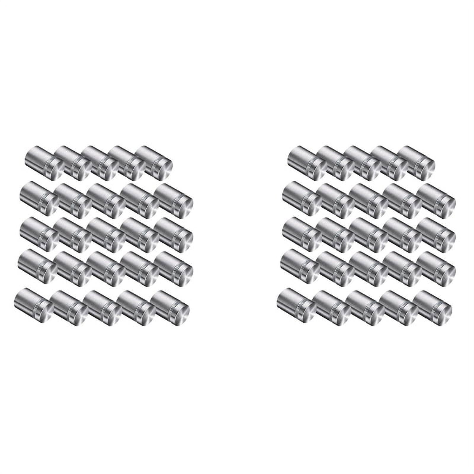 50 Packs Advertising Screws Standoff Mounts Glass Acrylic Nail for ...