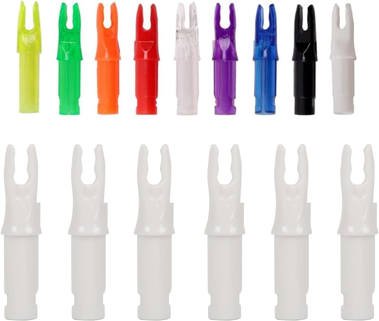 50 Packs Archery Arrows Nocks - Arrow Inserts for Carbon Arrows .244/6 ...