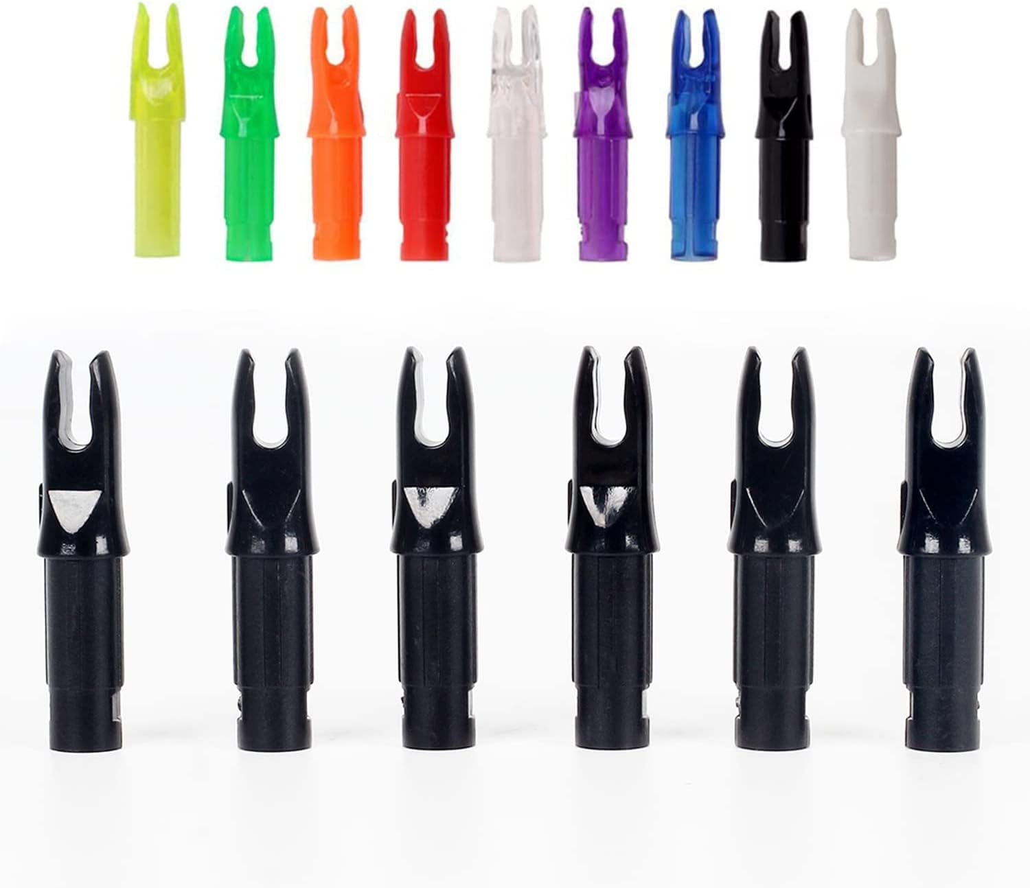 50 Packs Archery Arrows Nocks - Arrow Inserts for Carbon Arrows .244/6 ...