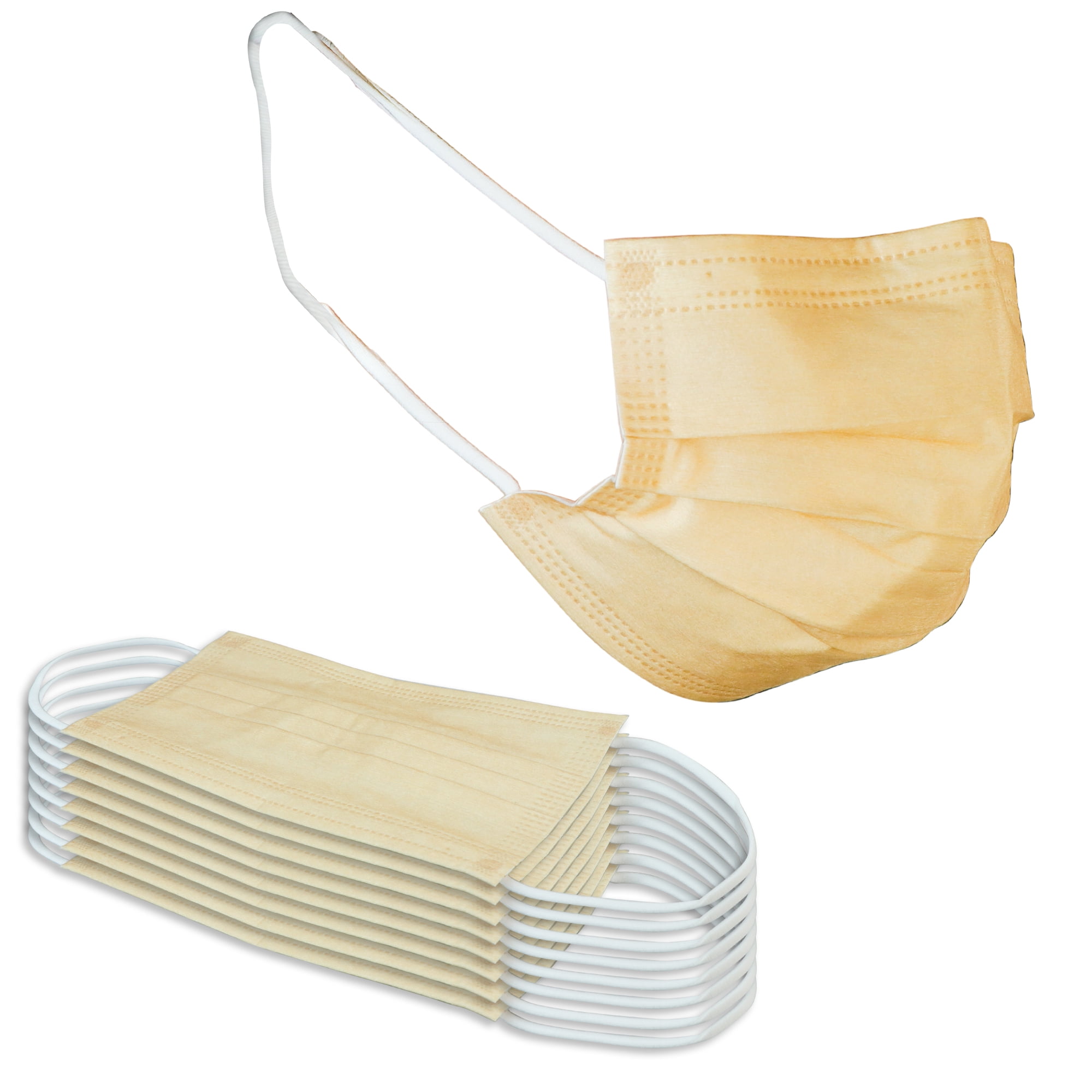 50 Packs Disposable Face Masks with Muti-colors, 3-ply Breathable Dust ...