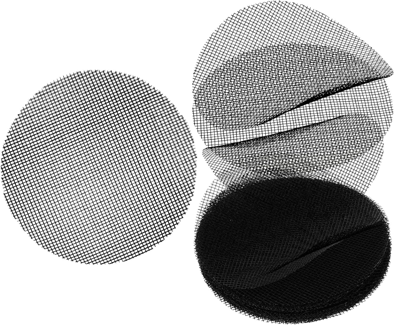 50 Packs Flower Pot Hole Mesh Pad, 4 Inch Square Round Drainage Mesh ...