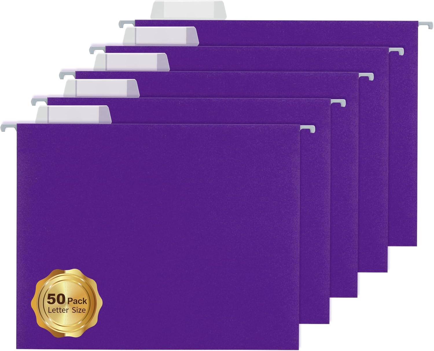 50 Packs Hanging File Folders with 1/5-cut Tab,Letter Size File Folders ...