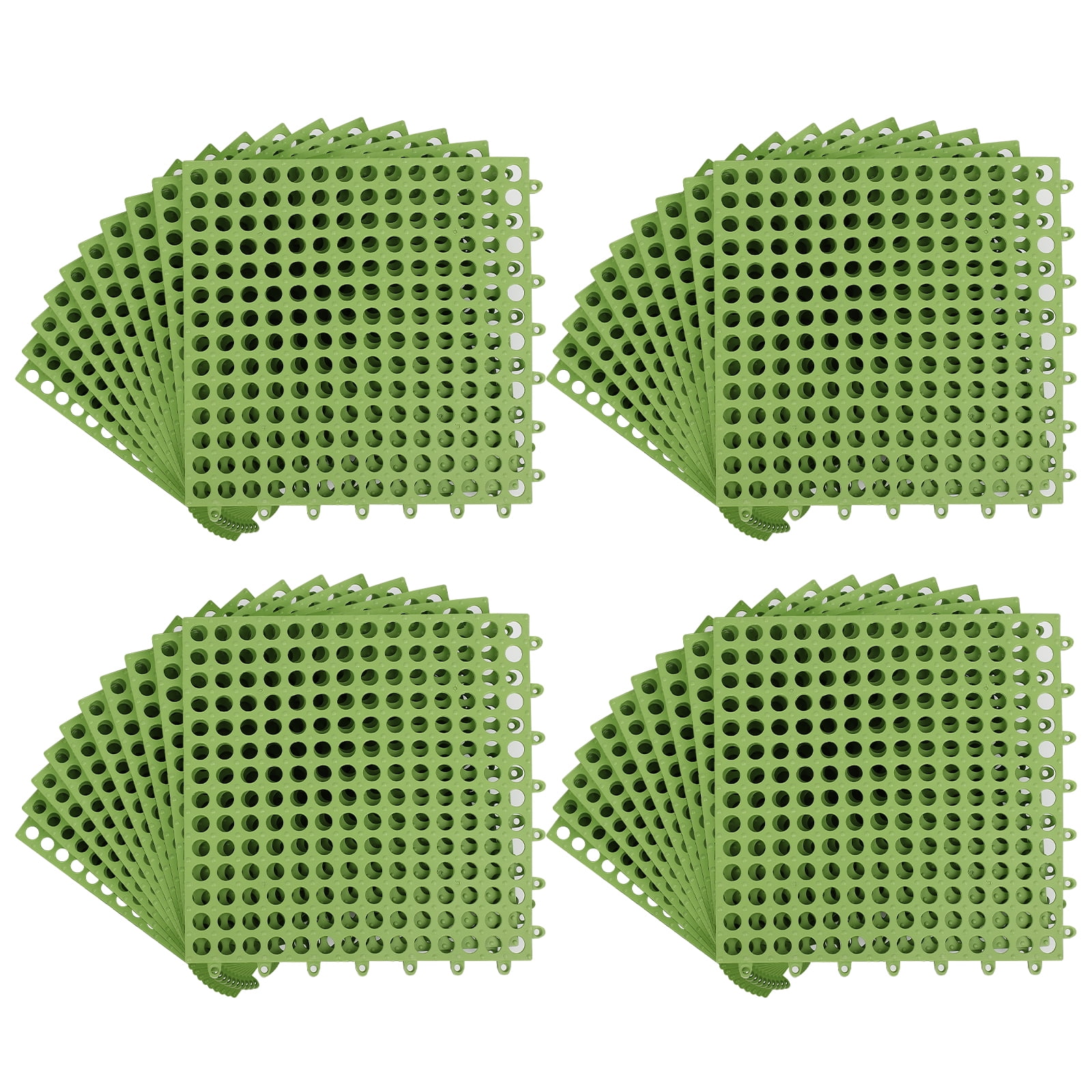 50 Packs Interlocking Floor Tiles, 12"x12" Modular Floor Mats Green ...