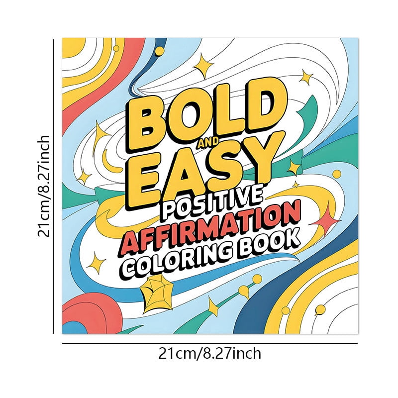 50 Page Large Print Coloring Book for Adults Kids Easy Color Relaxation ...