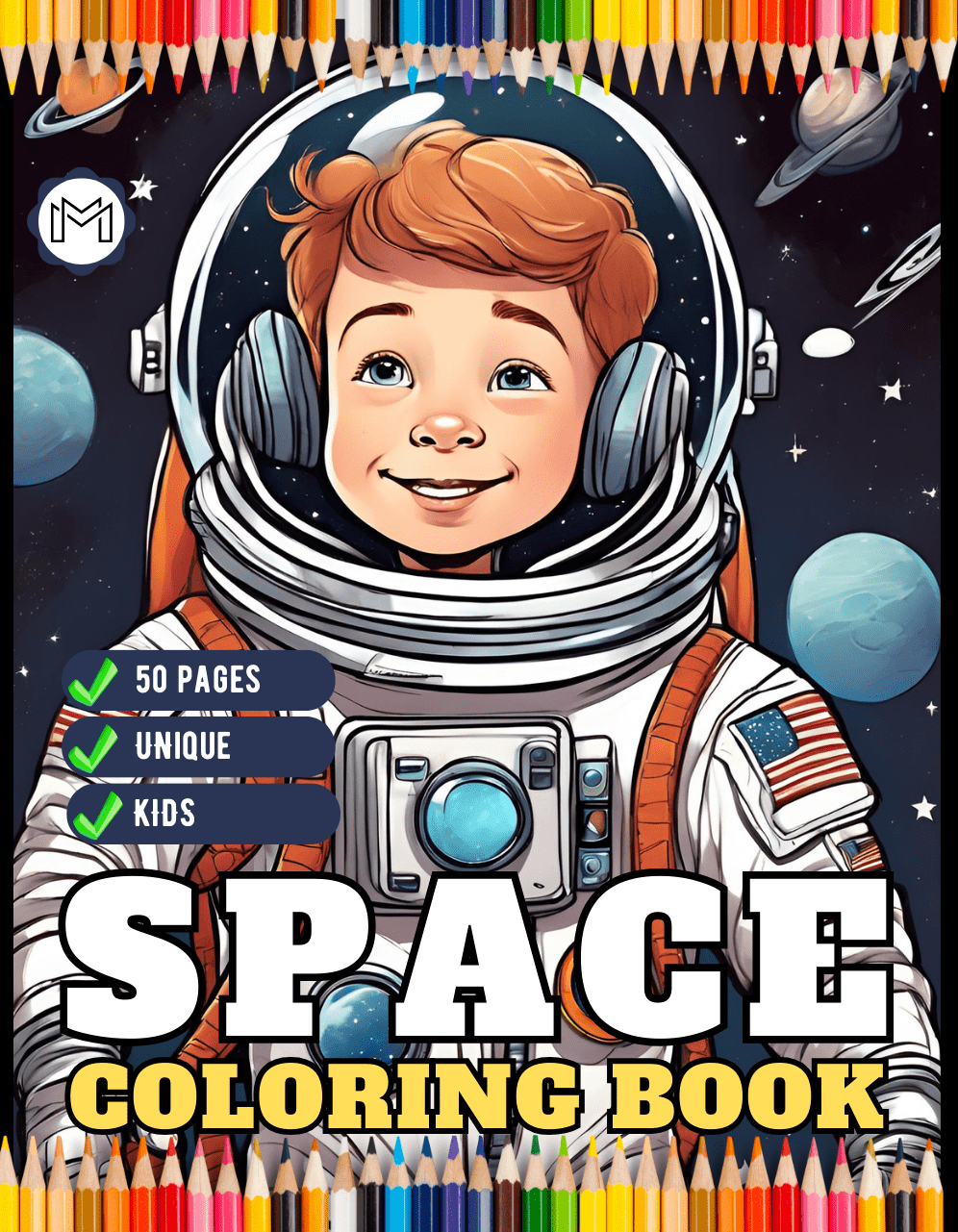 50 Pages Outer Space Galaxy Planet UFO Extraterrestrial Coloring Book ...