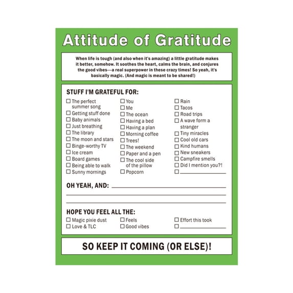 50 Pages Packing List Pad,Gratitude Checklist Memo Notepad,Gentle ...