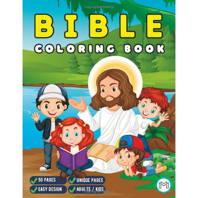 50 Pages Youth Coloring Bible Religious Coloring Sheets Inspire ...
