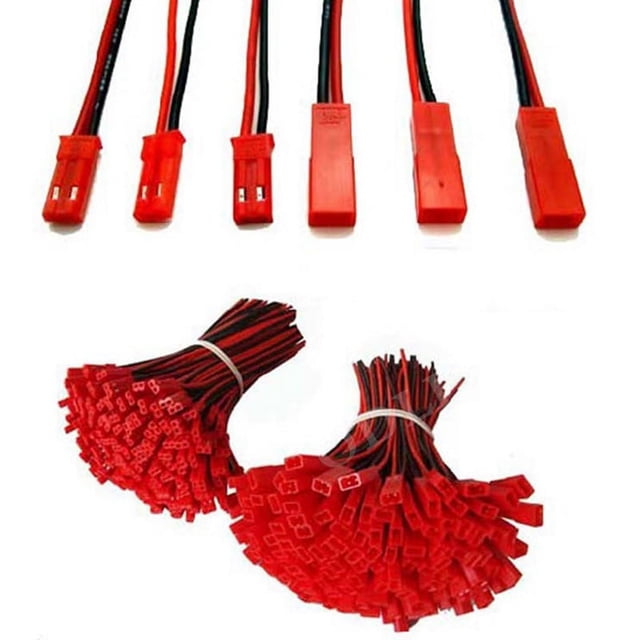 50 Pairs 10cm JST Connector Plug Cable Male+Female for RC Battery,JST ...