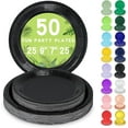 50 Paper Plates Disposable Set Includes 25-9" & 25-7" Birthday Cake ...
