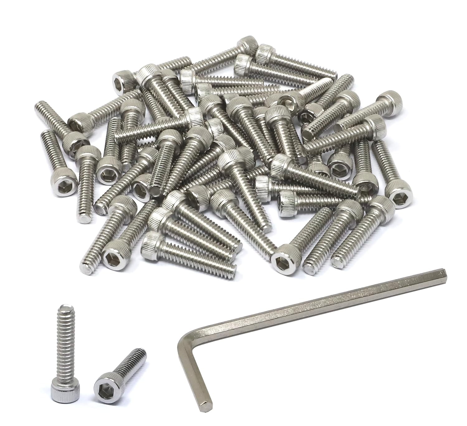 50 Pcs #10-24 x 7/8" Stainless Steel 304 Hex Socket Head Cap Screws ...