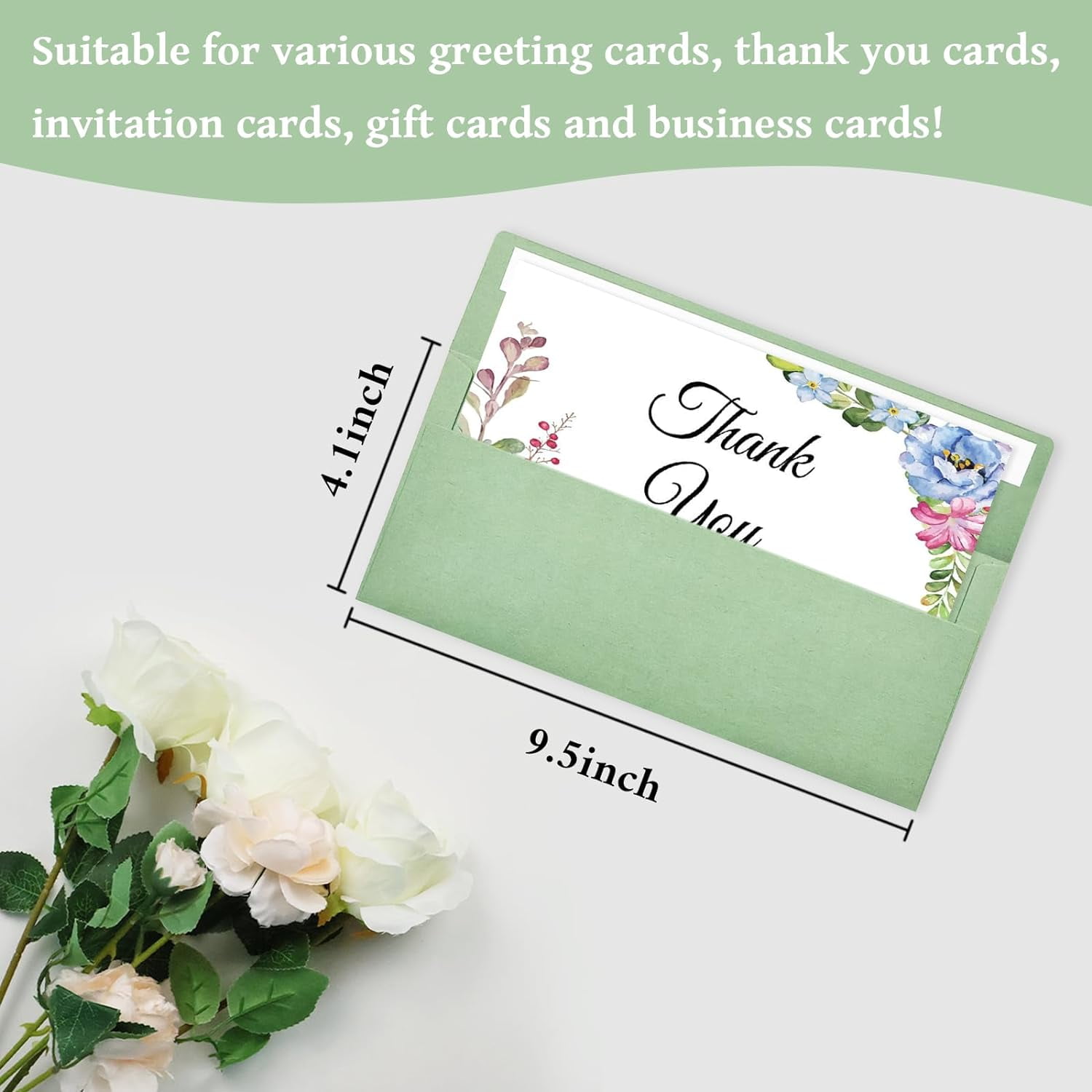 50 Pcs #10 Business Envelopes, Self Seal Standard Envelopes, Windowless ...