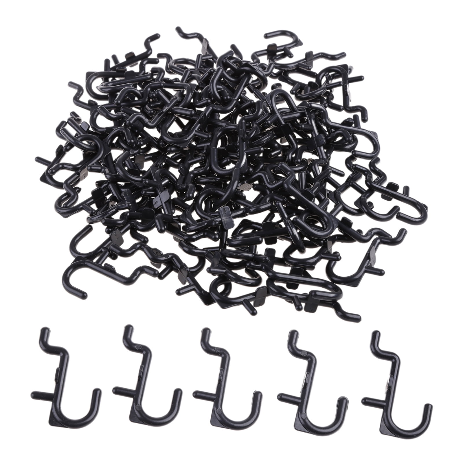 50 Pcs/100 Pcs Heavy Duty J Shape Peg Hook Plastic Pegboard Hook for ...