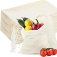 50 Pcs 12 x 15 Inches Cotton Bags with Drawstring Large Reusable ...