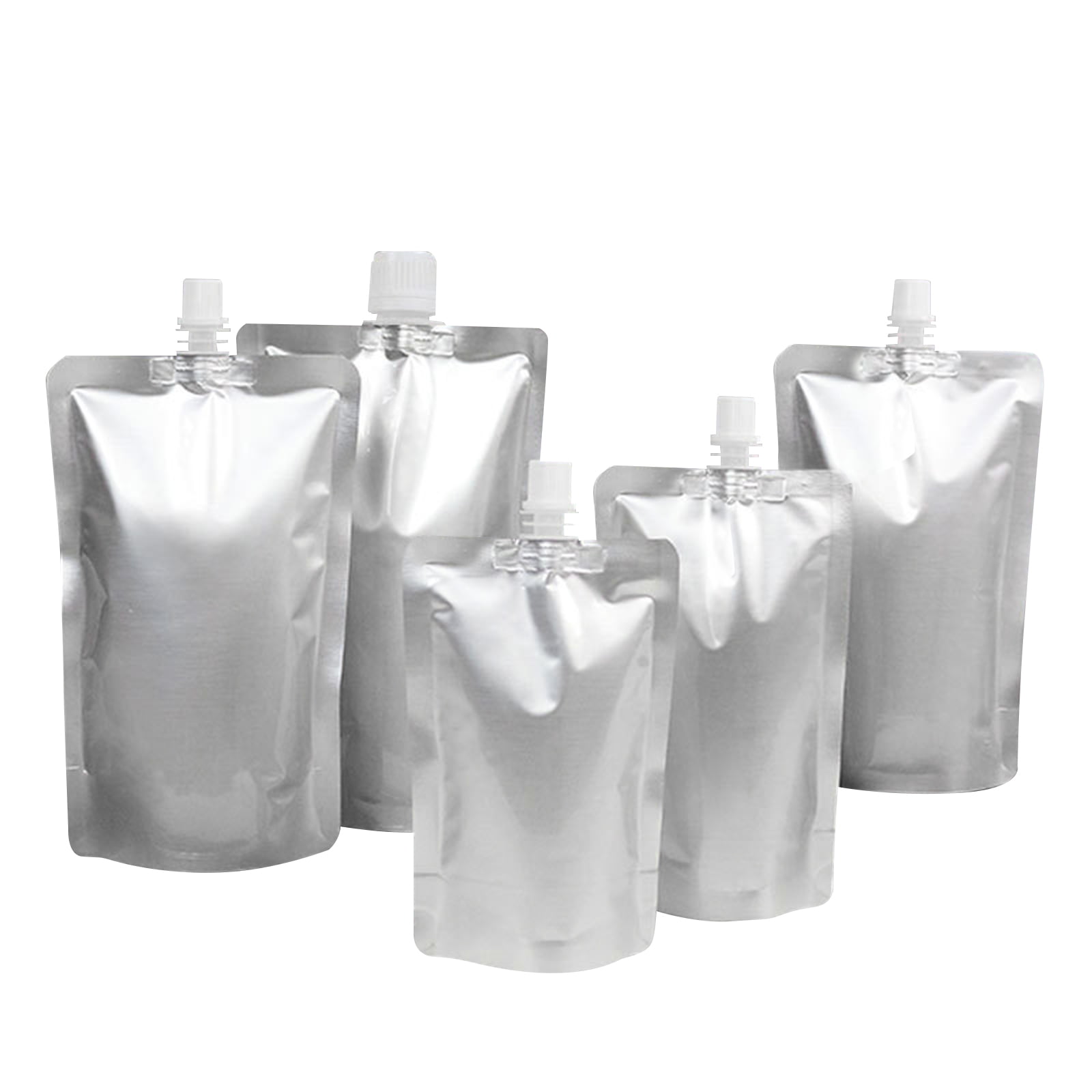 Muka 50 PCS Foil Plastic Liquid Pouch, 12OZ Spout Stand Up Pouch ...