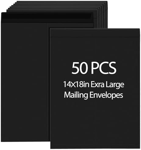 50 Pcs 14'' x 18'' Extra Large Mailing Envelopes 32lb with Gummed Flaps ...