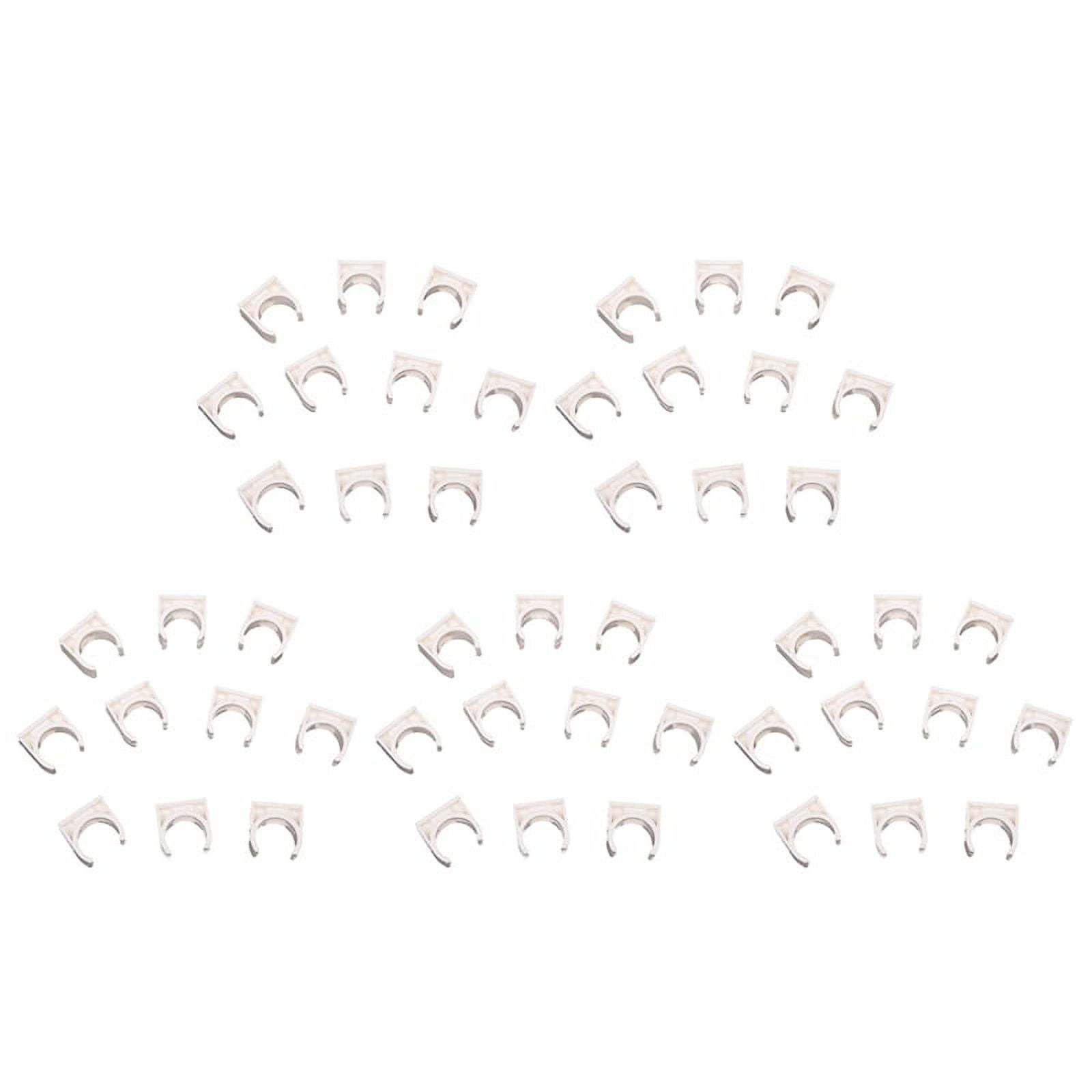 50 Pcs 20mm Diameter White PVC Water Supply Pipe Clips Fittings ...