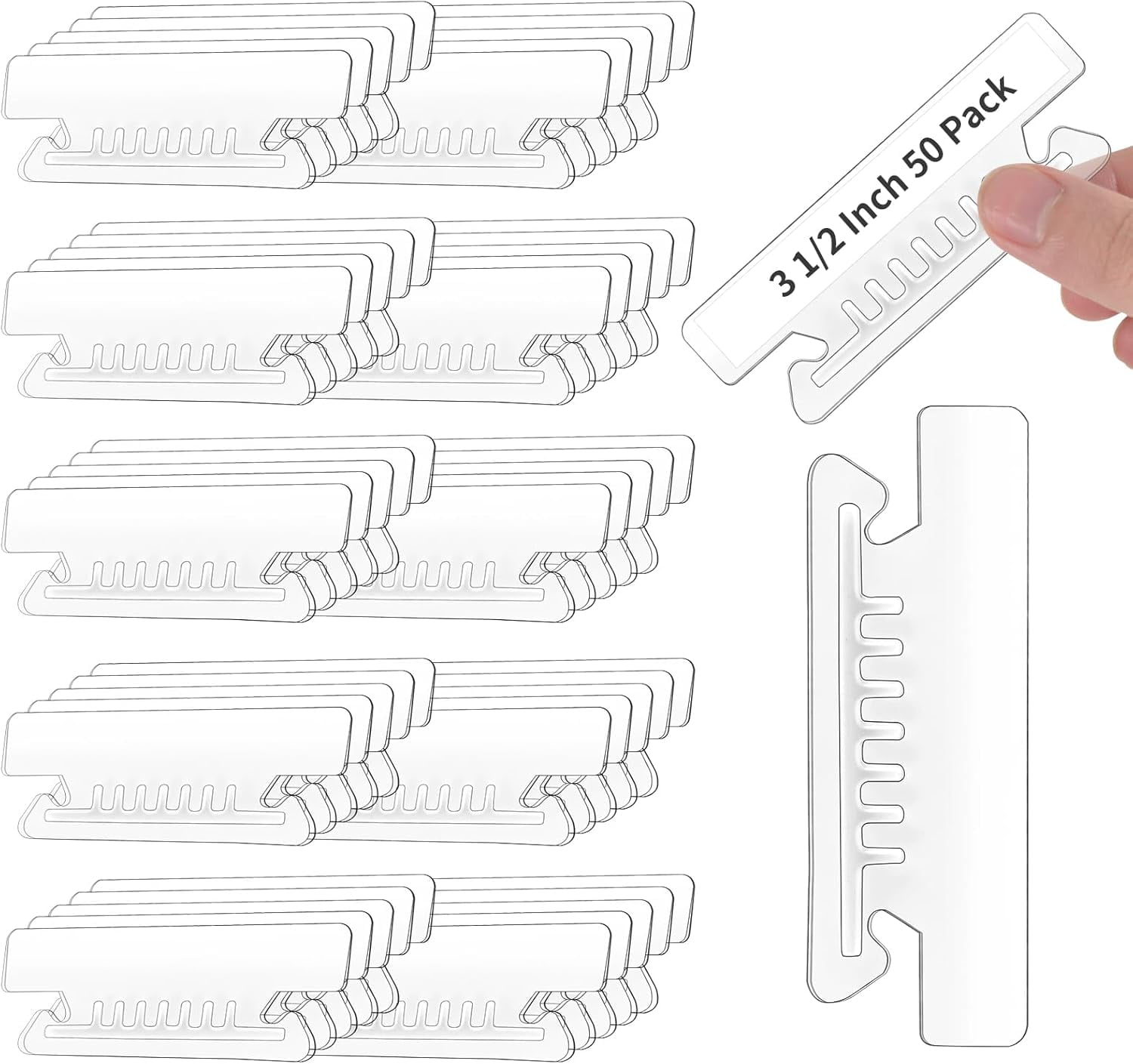 50 Pcs 3 1/2 Inch Hanging File Folder Tabs - Plastic Insertable Tabs ...