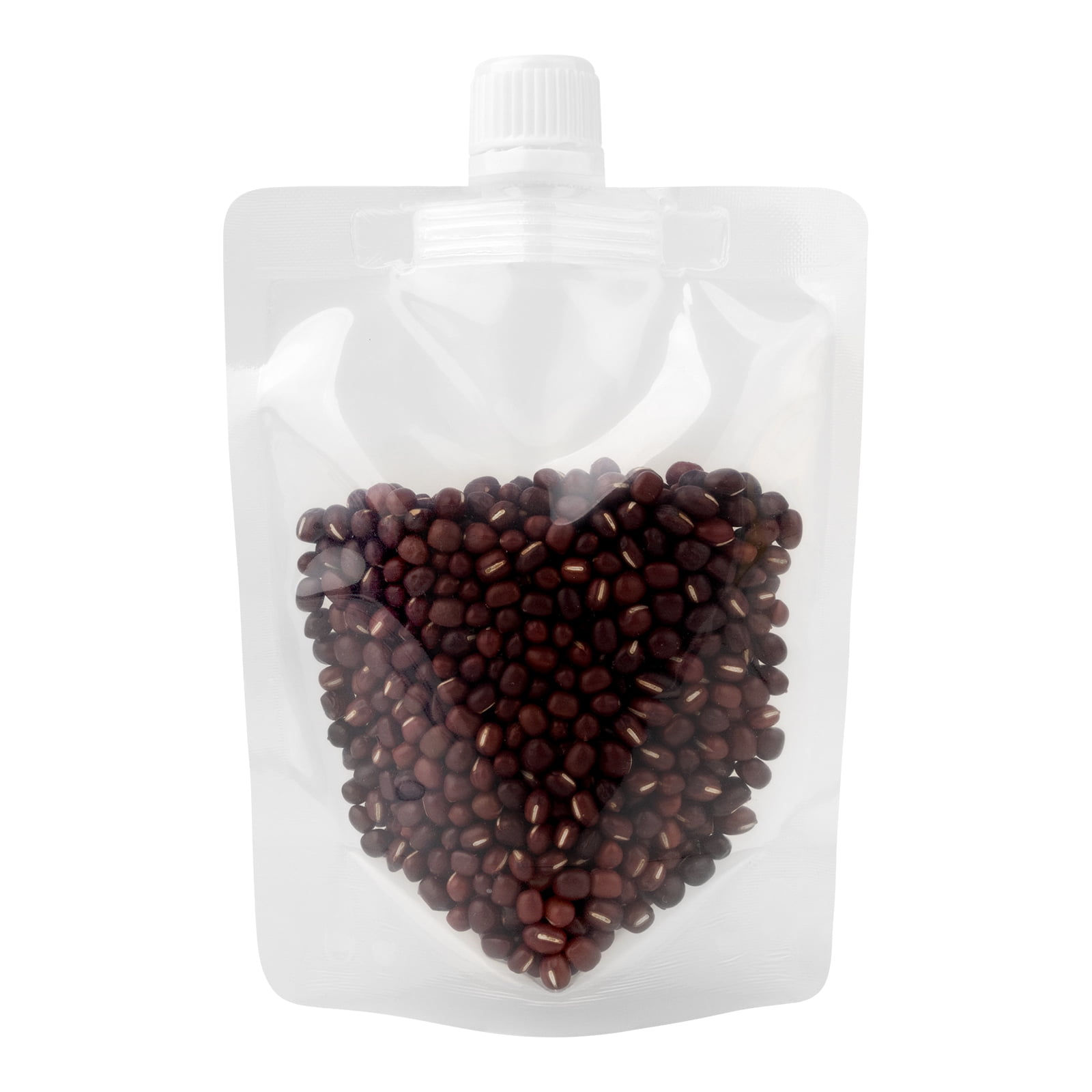 50 Pcs 3.25 OZ Clear Spouted Liquid Stand Up Pouches, Drink Pouches ...